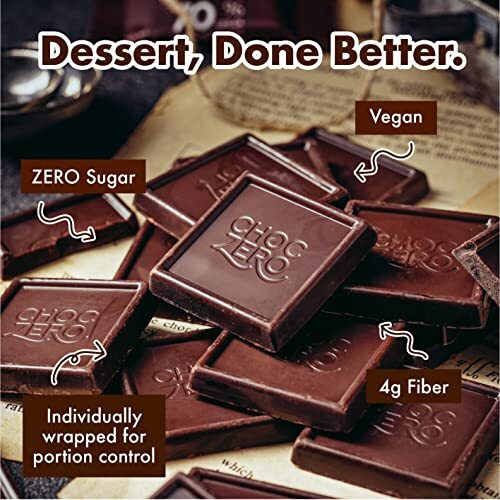 ChocZero 70% Dark Chocolate, Sugar Free, Low Carb, All Natural, Keto ...