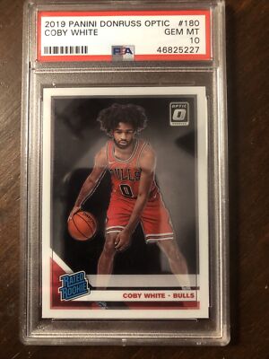 Coby White Rookie Card #180 2019-20 Panini Donruss Optic RC PSA 10 | eBay
