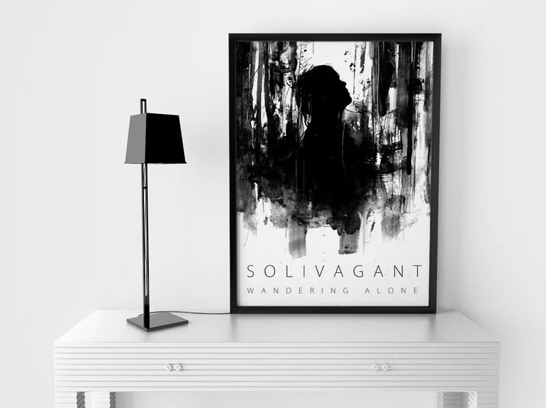 Solivagant, Word Art, Typography Art, Word Meaning, Wandering Alone | eBay