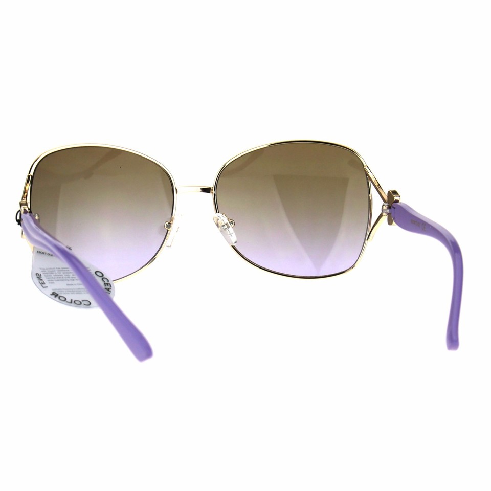 Womens Sunglasses Ribbon Bow Decor Square Frame Shades UV 400 | eBay