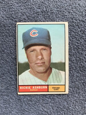 1961 Topps RICHIE ASHBURN Chicago Cubs Vintage Baseball Card #88 | eBay