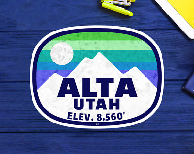 Ski Alta Utah Decal Sticker 3 5/8" X 2 7/8" Skiing | eBay