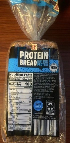 ALDI L’OVEN FRESH Keto Friendly WHITE WHEAT PROTEIN Bread ZERO Net ...