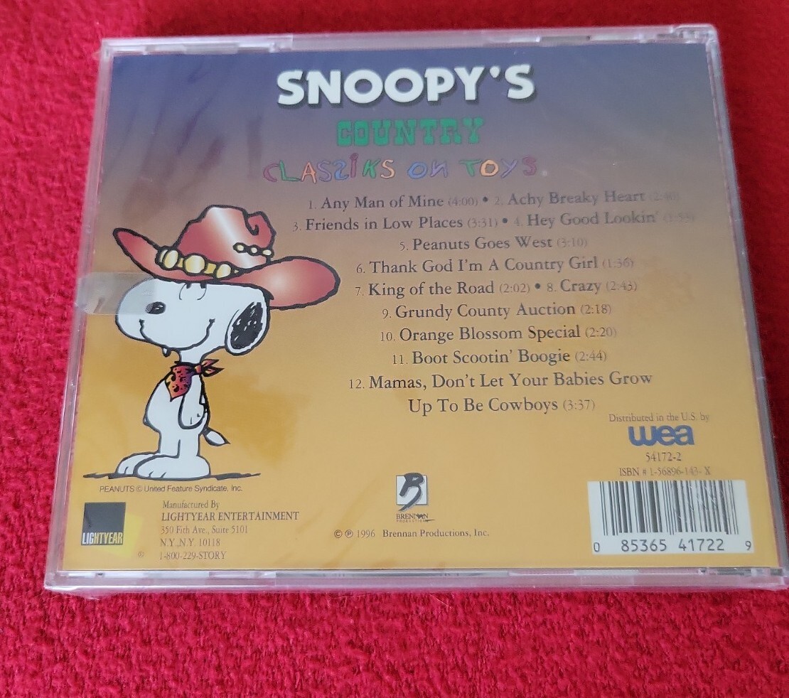 Peanuts Snoopy Country Classiks ~ Various Artists ~ Children ~ CD Brand ...