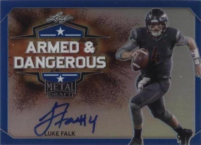 2018 Leaf Metal Draft - Armed & Dangerous Luke Falk #AD-LF1 Blue /35 ...