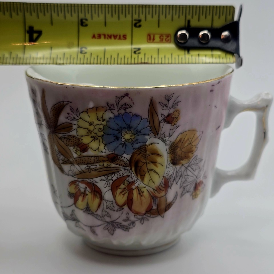 Antique Victorian Porcelain Moustache Cup Floral Gilt A Present Germany ...
