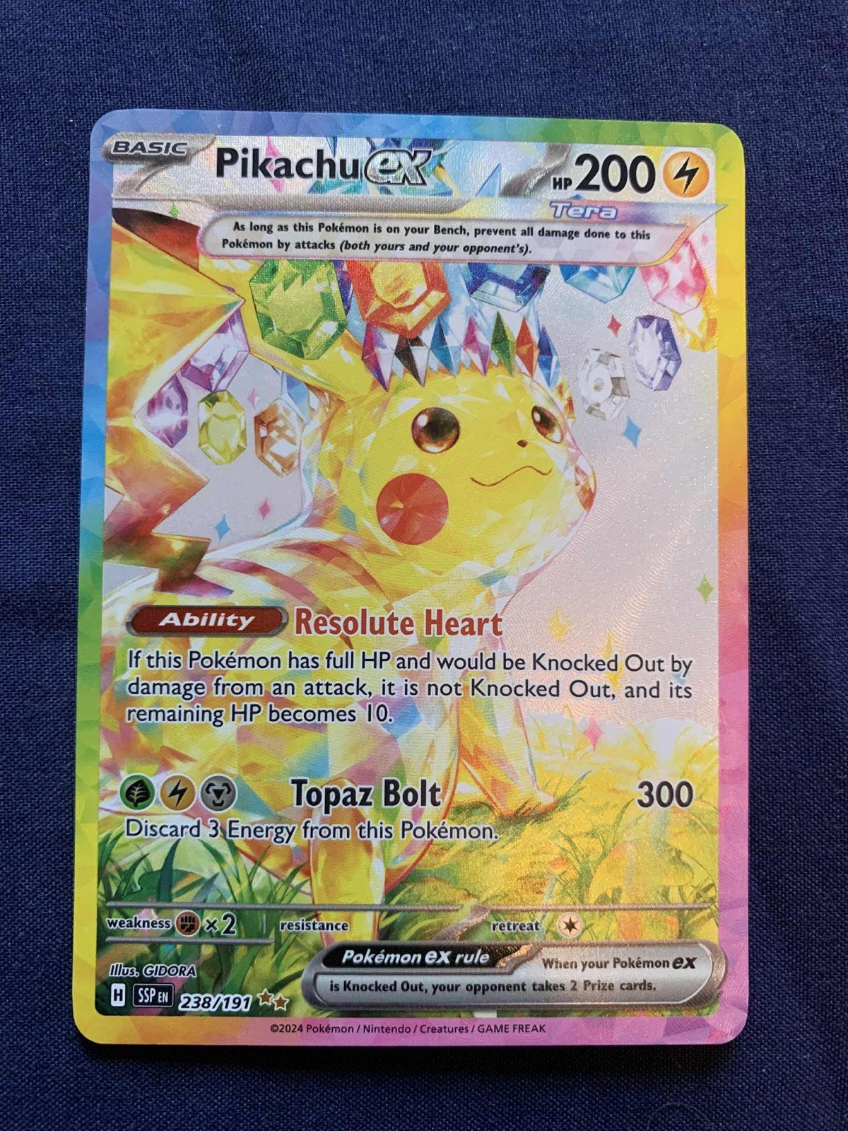Pikachu ex 2024 Scarlet & Violet: Surging Sparks #238/191 Special ...