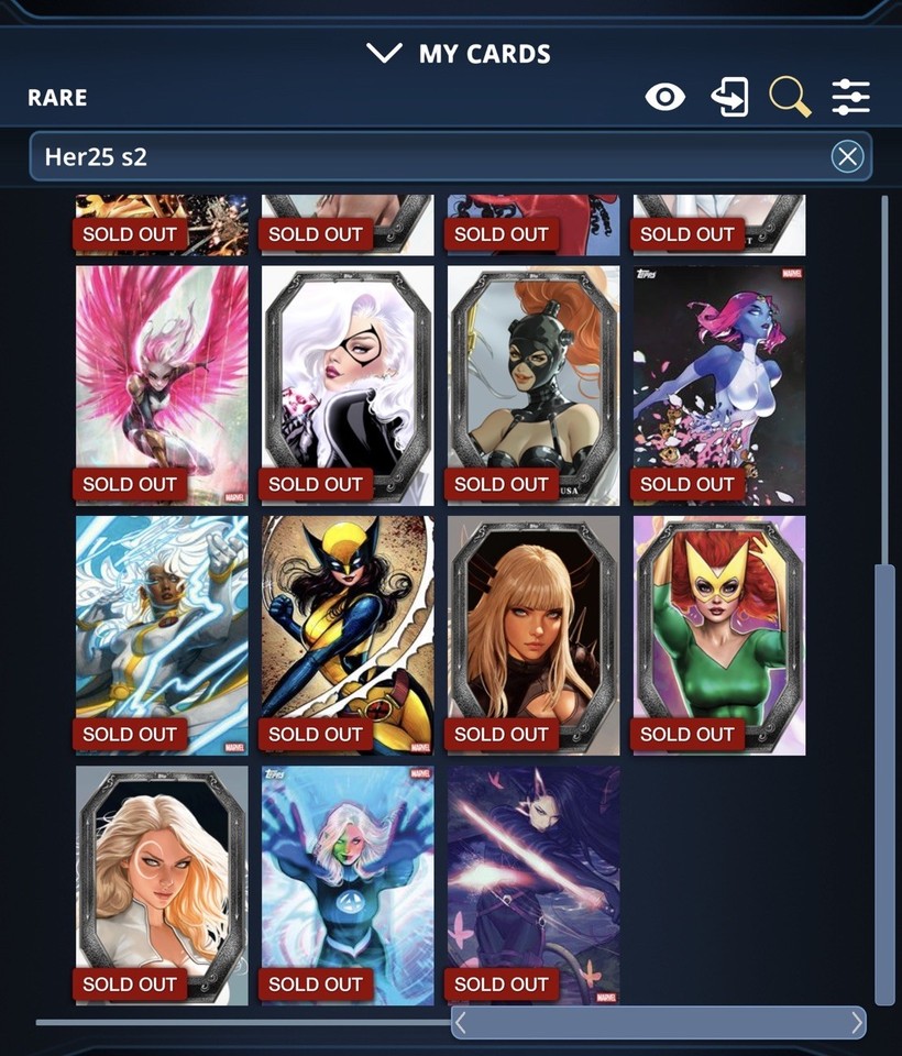 TOPPS MARVEL COLLECT COMPLETE SET OF 23 HEROINES 2025 S2 RARE + AWARDS ...