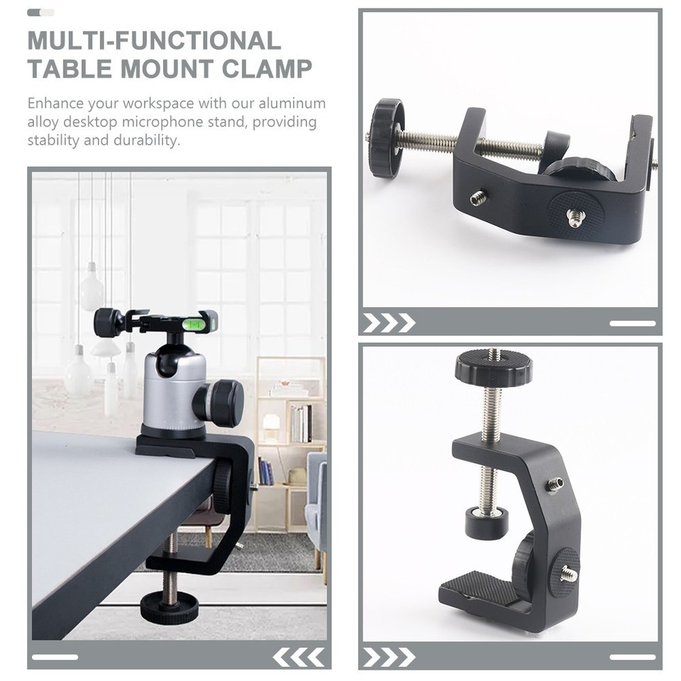 Heavy Duty Table Mounting Clamp Adjustable Desk Multi-functional | eBay ...