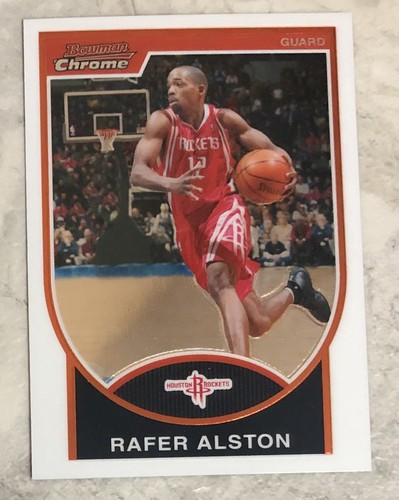 2007-08 Bowman Chrome Houston Rockets Basketball Card #87 Rafer Alston ...