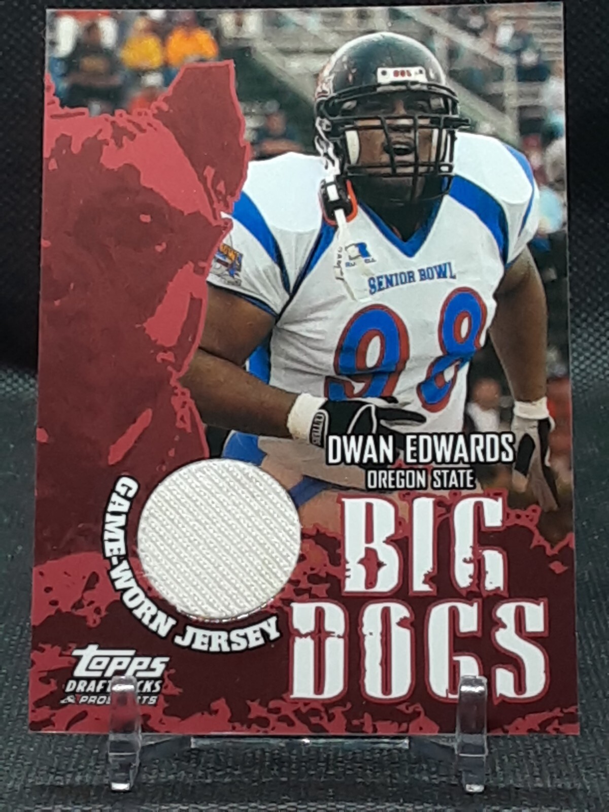 DWAN EDWARDS '04 TOPPS DRAFT PICKS BIG DOGS SENIOR BOWL JERSEY RAVENS ...