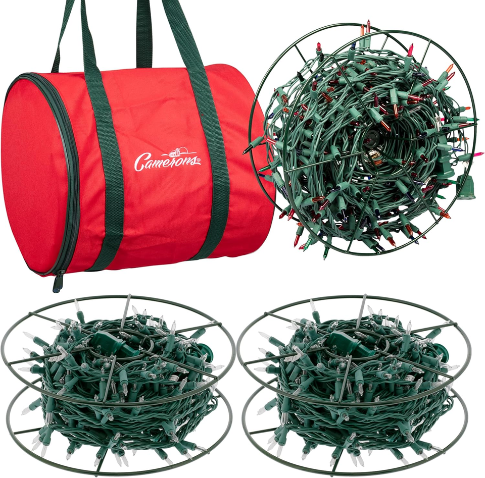 Christmas Light Storage Reel 3 Pack W Zippered Carrying Bag Case- 12 ...