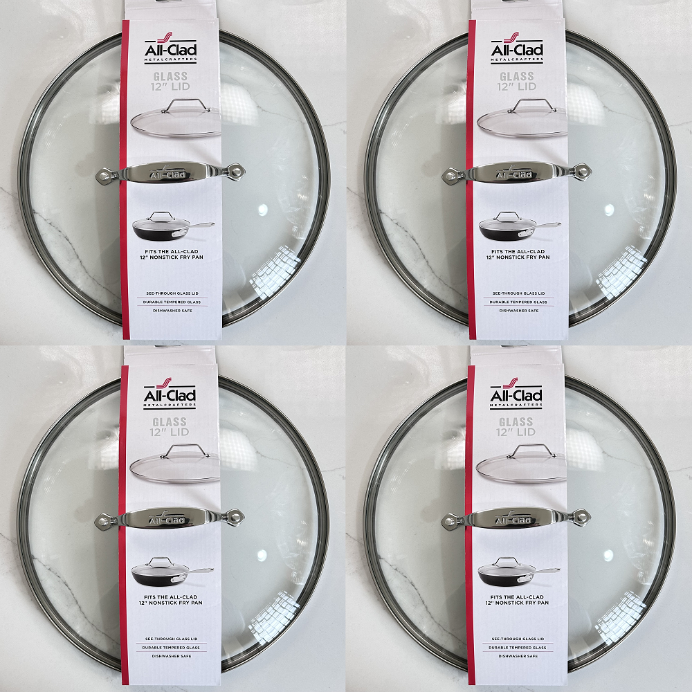 NEW All-Clad 4-Glass Lids for Essential's 10.5 & 12 Inch Pans (Your ...