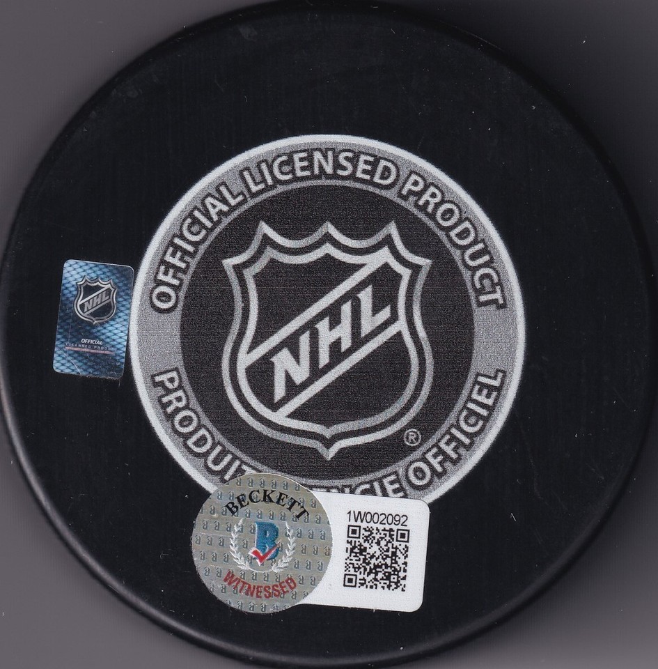 BECKETT JASON DICKINSON "29th Pick" SIGNED 2013 NHL DRAFT OFFICIAL PUCK ...
