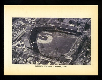 Sports postcard Baseball Stadium Griffith Stadium Washington Senators ...