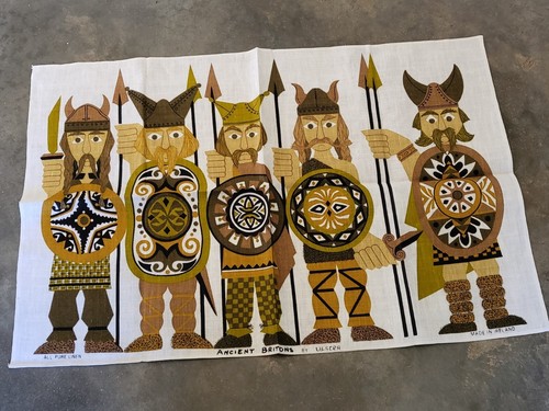 Vintage Ancient Britons Irish Linen Tea Towel by Ulster 30"x20" Made ...