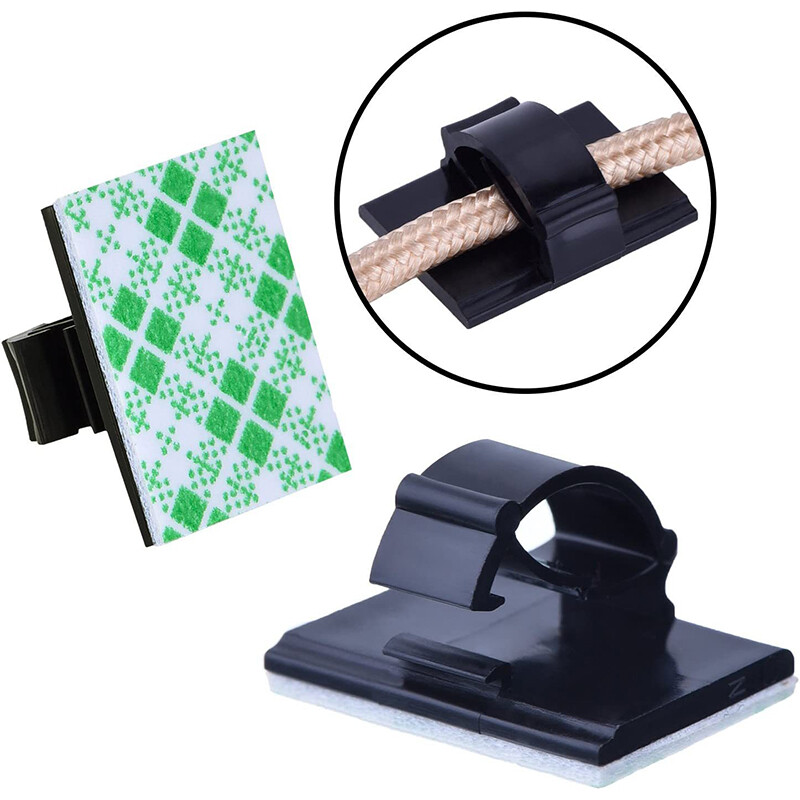 30Pcs Self Adhesive Mini Car Wire Clips Rectangle Tie Sticker Cable ...