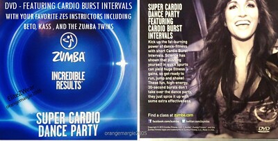 Zumba Fitness DVD SUPER CARDIO DANCE PARTY Zes Superstars-55 minutes-14 ...
