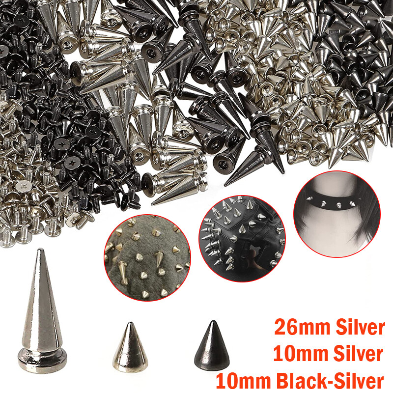 lot Cone Spikes Screw Back Studs Punk Rock Bullet Rivets for DIY ...