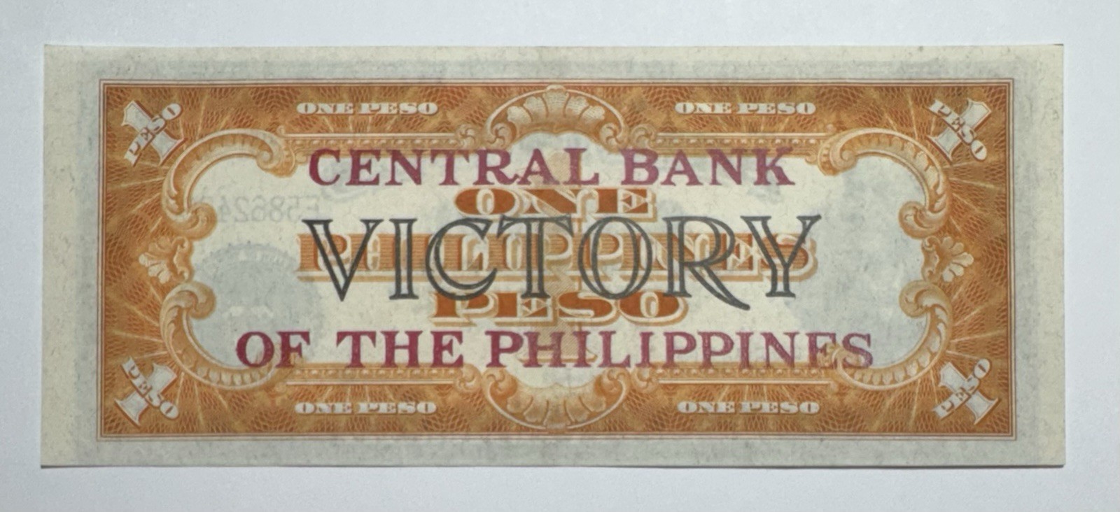 Central Bank Of The Philippines Victory Note, 1 Peso 1944-45 AU | eBay