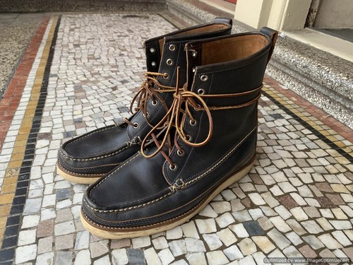Oak Street Bootmakers Camp Boots Navy Chromexcel Leather 11.5D - made ...