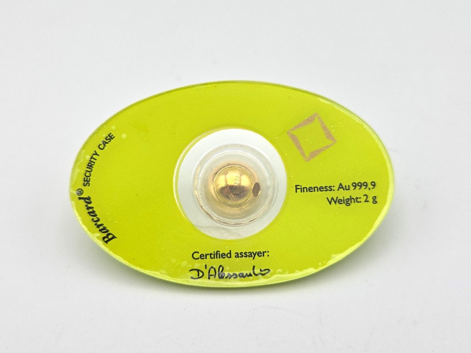 2015 Cook Islands $10 **Valcambi 2 Gram .9999 Fine Gold Sphere** In ...