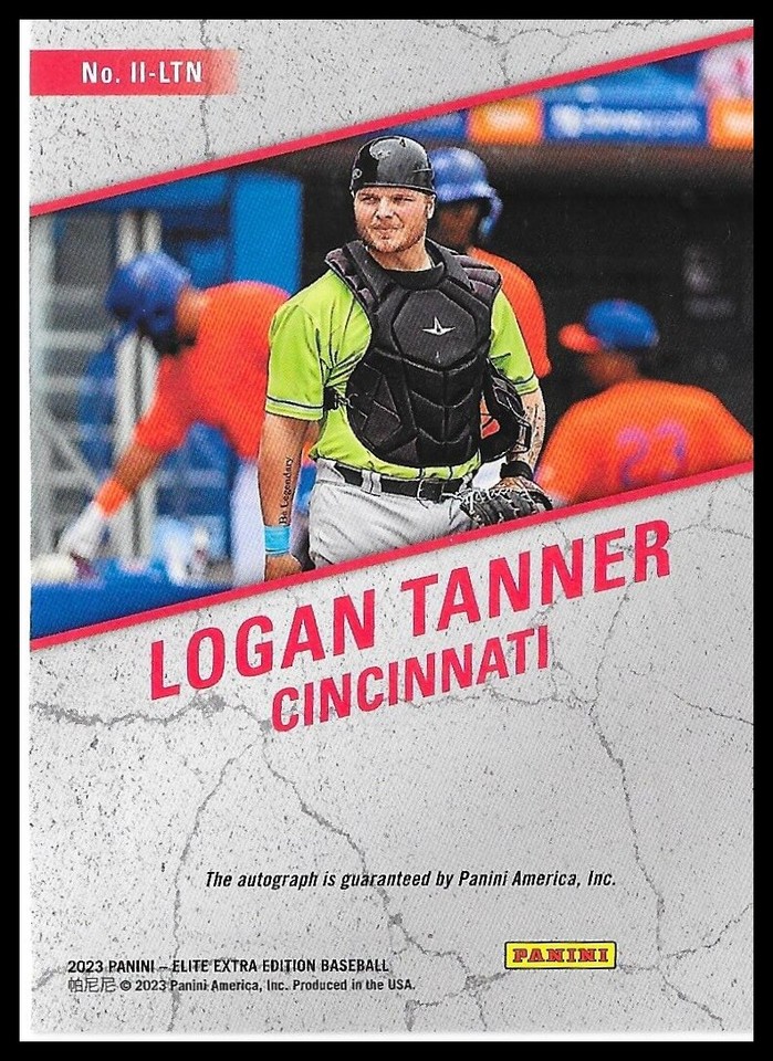 2023 Elite Extra Edition Impact Impressions Auto Logan Tanner - Reds | eBay