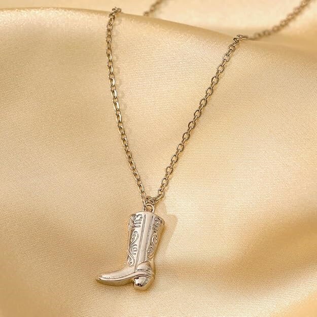 Silver Cowboy Boot Pendant Necklace–Western Country Jewelry, Cowgirl ...