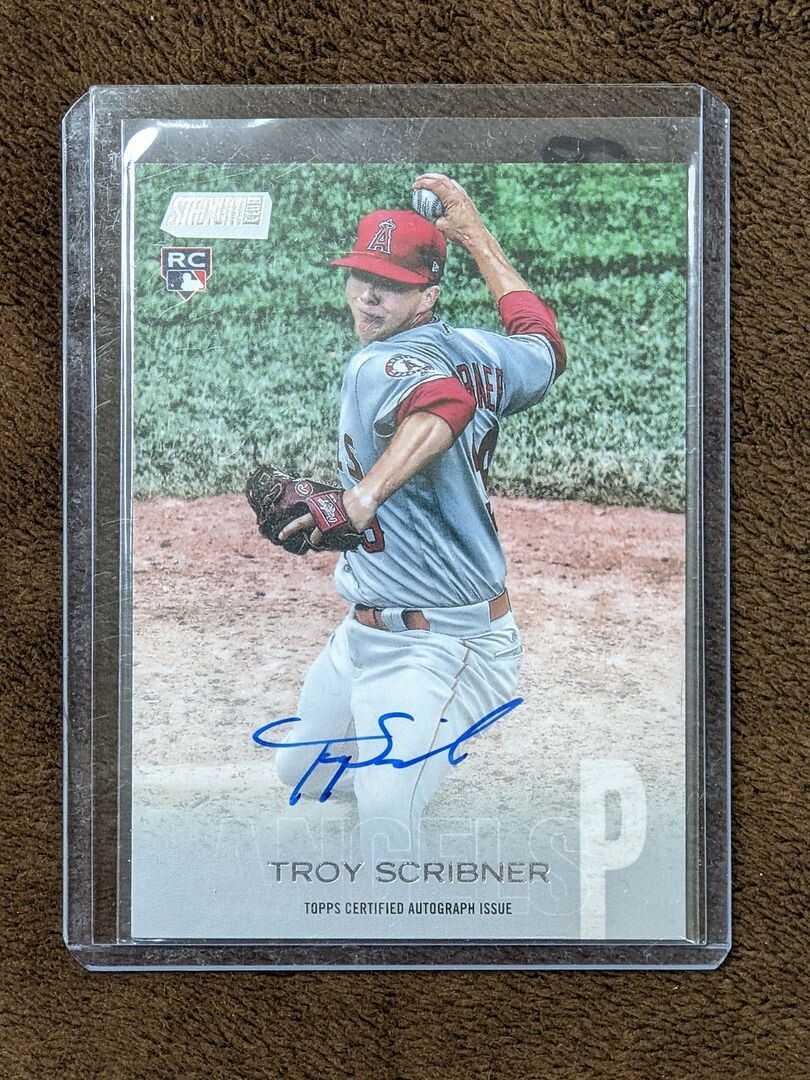 2018 STADIUM CLUB ROOKIE AUTO TROY SCRIBNER ANGELS | eBay