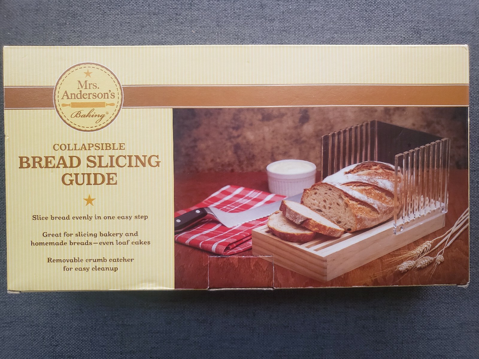 Mrs. Andersons Baking Bread Cutter Slicing Guide With Crumb Catcher 12. ...