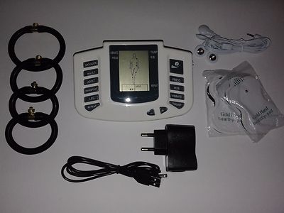 ELECTRO TENS EMS E-STIM HIGH POWER USB LCD MASSAGE UNIT WITH 4 RINGS ...