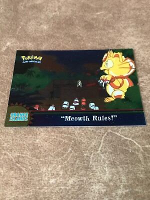 Meowth Rules NM Holographic 2000 Pokemon Topps TV #OR13. Fast Shipping ...