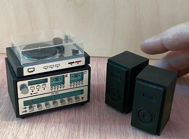 Miniature Stereo Stack 1/12 Scale Handcrafted | eBay