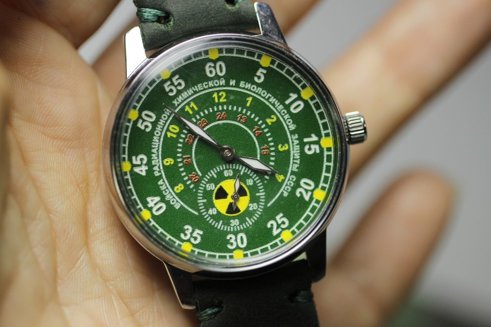 Wristwatches Soviet - Analog mechanism -"Radiation troops" Soviet men's ...