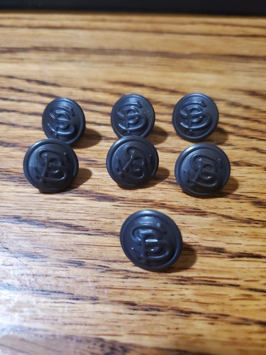 7 Vintage S&P Railroad Southern Pacific Uniform Button Mad By Waterbury ...