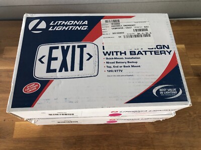 Lot Of 3 Lithonia Lighting 3BA32 LED Exit Sign w/ Battery | eBay