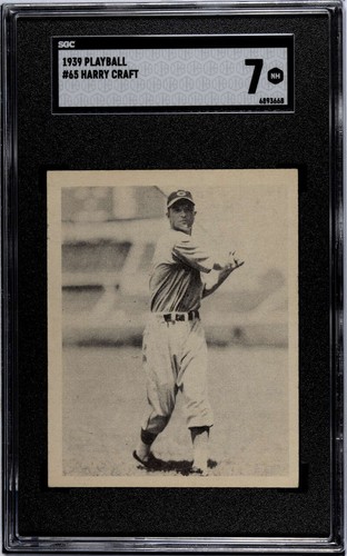 1939 Playball Play Ball #65 Harry Craft RC/Rookie Reds HOF SGC 7 NM ...