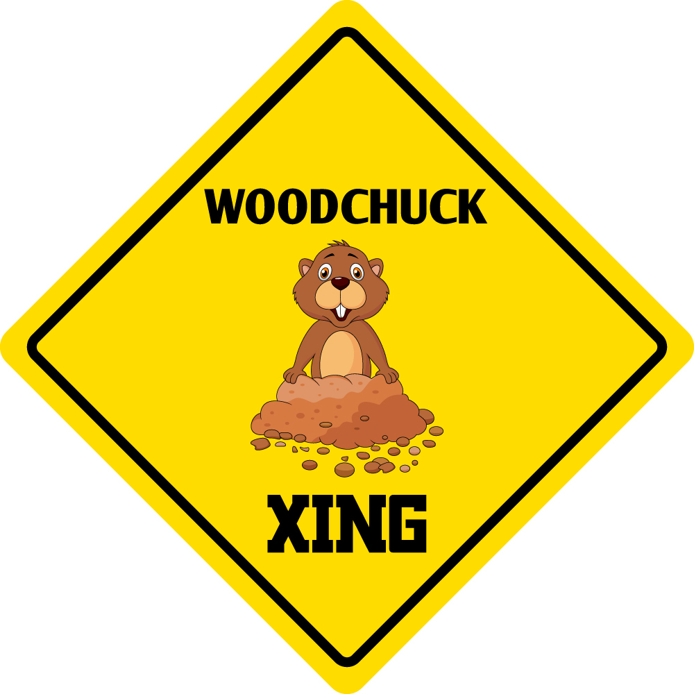 *Aluminum* Woodchuck Crossing Funny Metal Novelty Sign 12"x12" | eBay