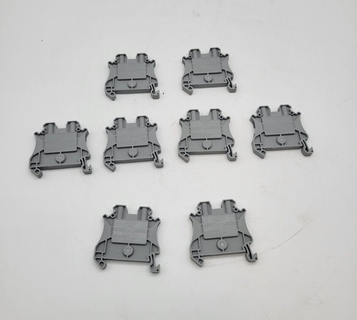 8PC Set Eaton UT-4 Gray Terminal Block 30A 600V 26-10AWG Feed Through ...