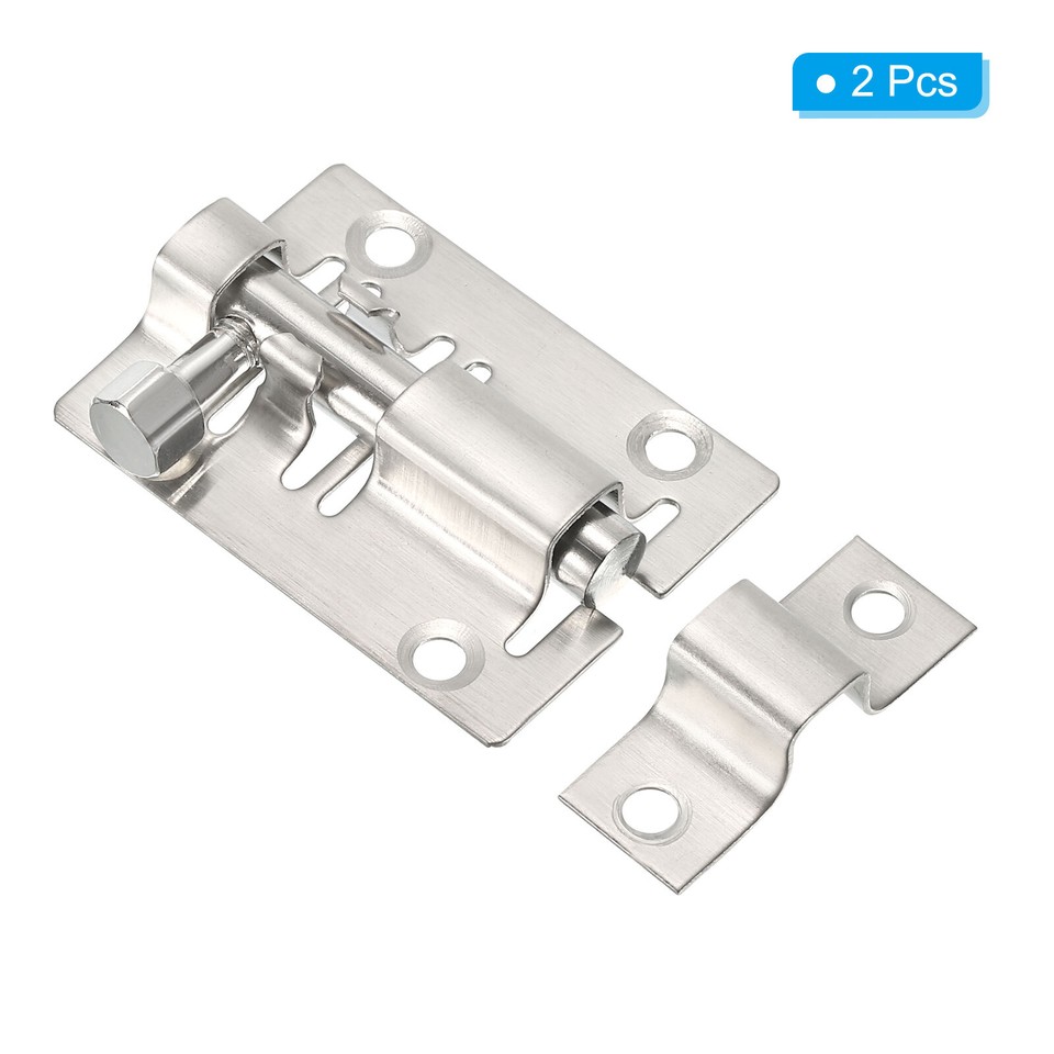 2Pcs Door Barrel Bolt Latch 2 Inch, Stainless Steel Latch Sliding Lock ...