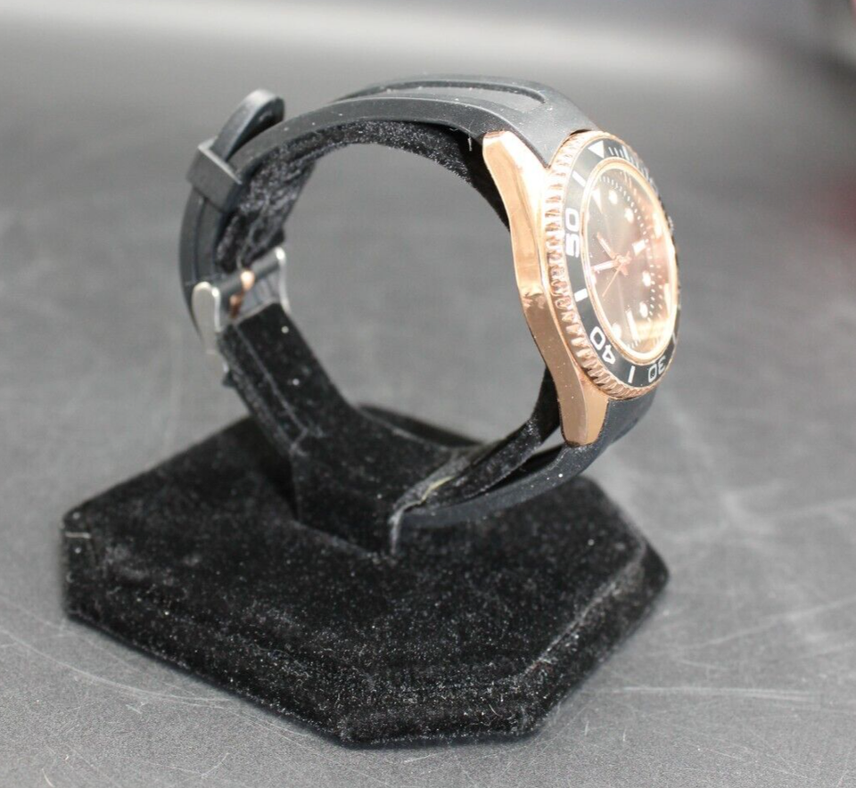 Bliger Black Dial Sapphire Crystal Rubber Watch Band Men's Watch ...