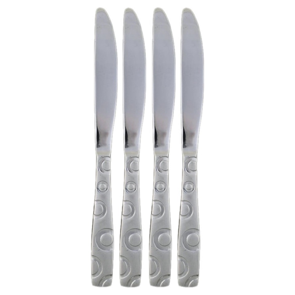 Set of 4 Cambridge Hemisphere Dinner Knives Stainless Steel 9.5" Silver ...