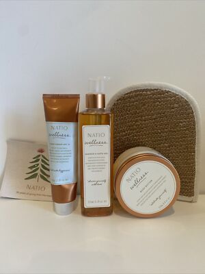 Natio Wellness Set Body Butter 240g Hand Cream 100ml Shower Gel Bath ...