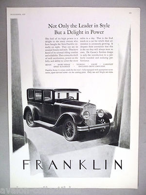 Franklin PRINT AD - 1925 ~~ car, automobile, auto, motorcar | eBay