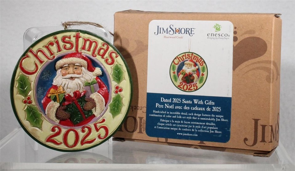 Jim Shore - DATED SANTA WITH GIFTS - 2025 Holiday Ornament - 6017308 ...