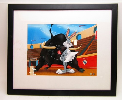 Warner Bros. "BULLY FOR BUGS" Bugs Bunny & Bull Toro Animation Giclee ...
