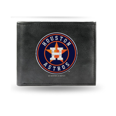 Houston Astros MLB Embroidered Leather Billfold Bi-fold Wallet ~ New | eBay