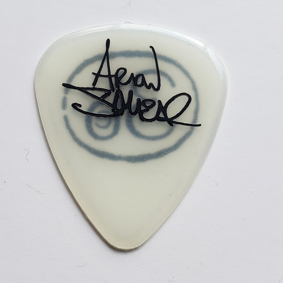 Third Eye Blind Arion Salazar Signature Clear White/Black Tour Guitar ...