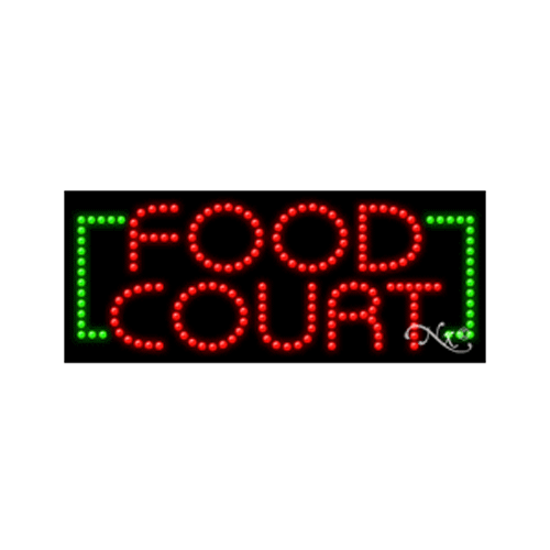 NEW “FOOD COURT" 27x11 BORDER SOLID & ANIMATED LED SIGN W/CUSTOM ...