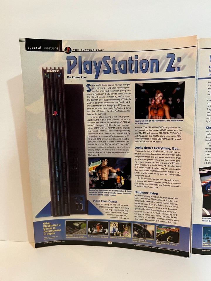 Playstation 2 Console Pre-Launch Video Game Magazine Advertisement ...